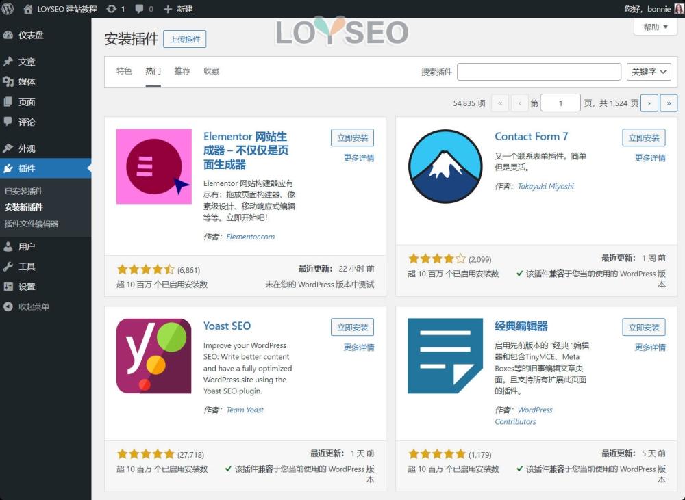 WordPress后台教程：新手入门指南 （2025） - LOYSEO